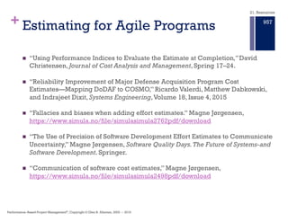 21.5 Estimating Agile Softare Development | PDF