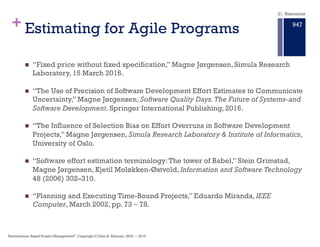 21.5 Estimating Agile Softare Development | PDF