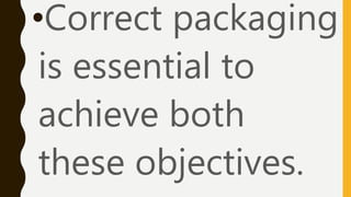 Packaging Food Items | PPTX