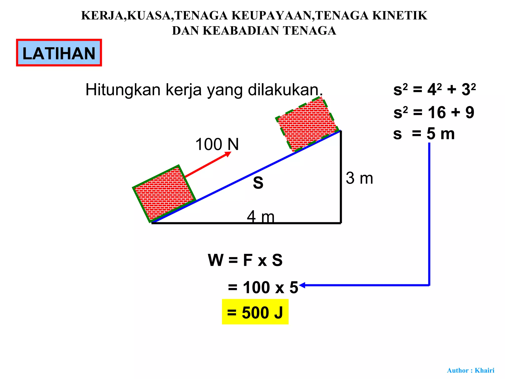 Kerja,Kuasa,Tenaga Keupayaan,Tenaga Kinetik Dan Keabadian Tenaga | PDF