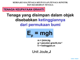 Kerja,Kuasa,Tenaga Keupayaan,Tenaga Kinetik Dan Keabadian Tenaga | PDF