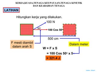 Kerja,Kuasa,Tenaga Keupayaan,Tenaga Kinetik Dan Keabadian Tenaga | PDF