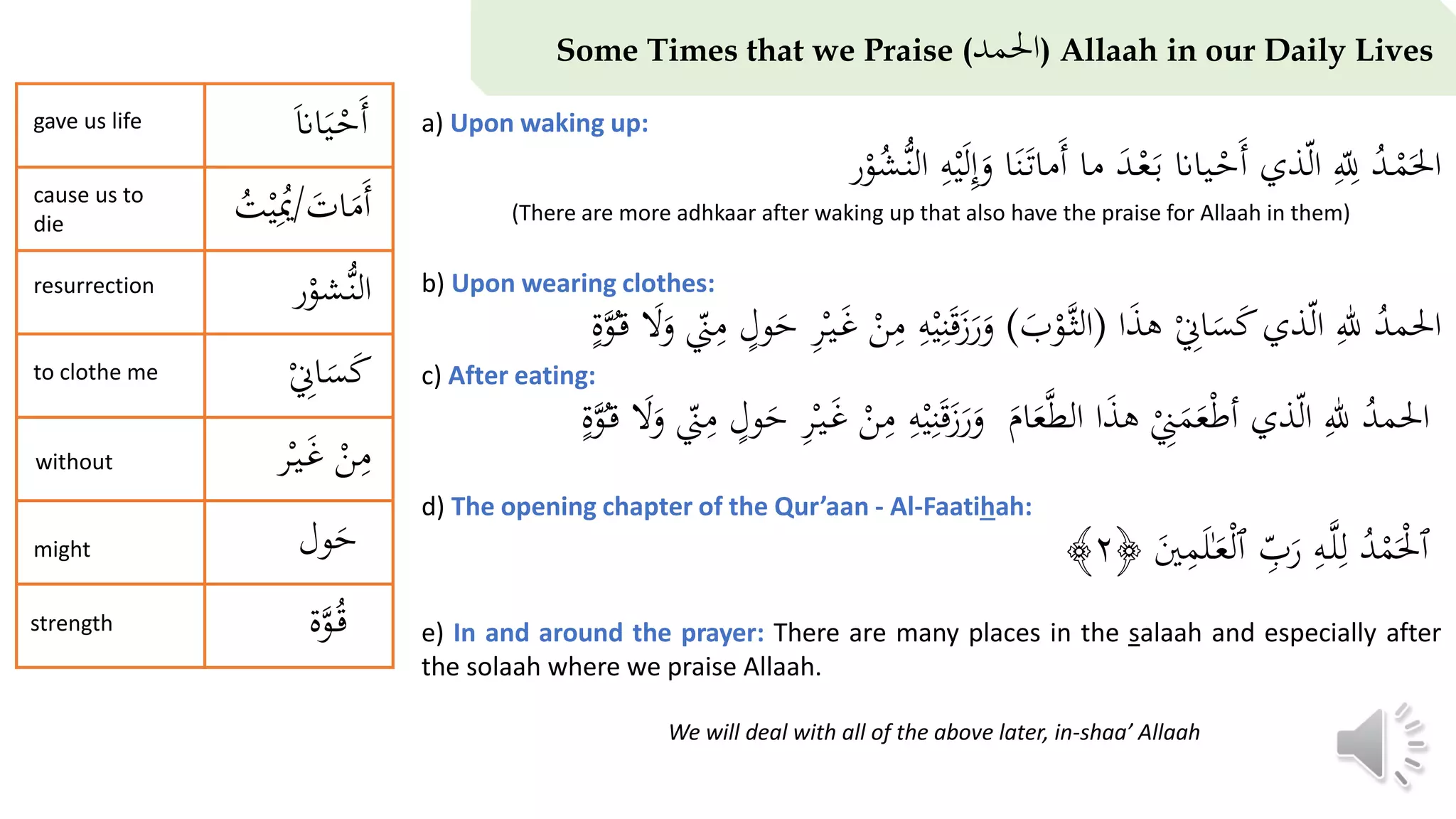 Lesson 21 | Demonstrative Phrase - Al-Hamd | Learn Arabic to Understand ...