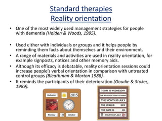 Non-pharmacological interventions in dementia | PPTX