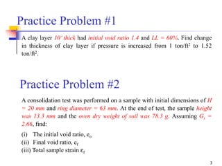 Geotechnical Engineering-I [Lec #21: Consolidation Problems] | PPSX