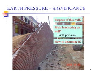 Geotechnical Engineering-II [Lec #21: Lateral Earth Pressure) | PPSX