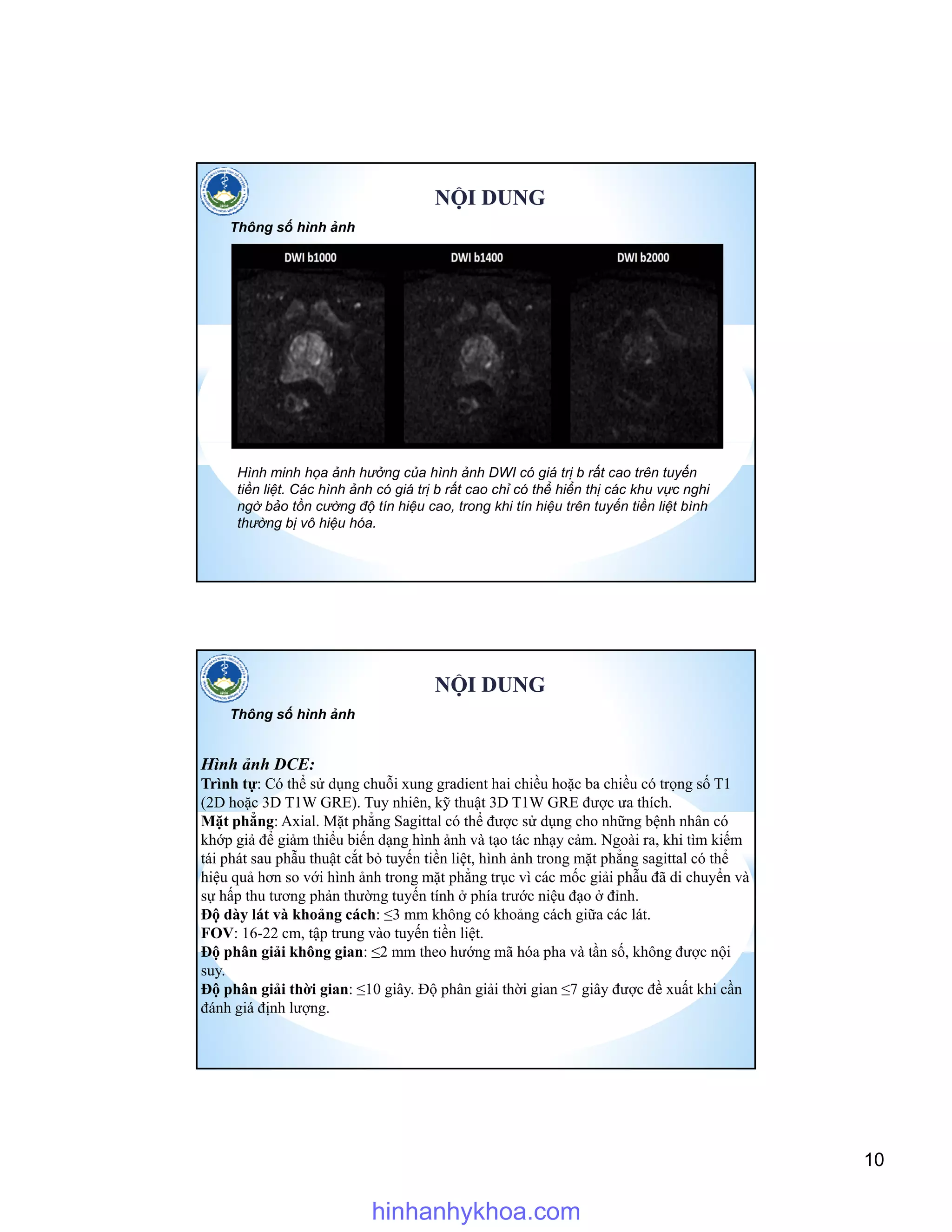 MRI tien liet tuyen da thong so, Nguyen Manh Cuong (VI) | PDF