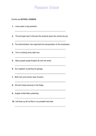 Passive voice | PDF