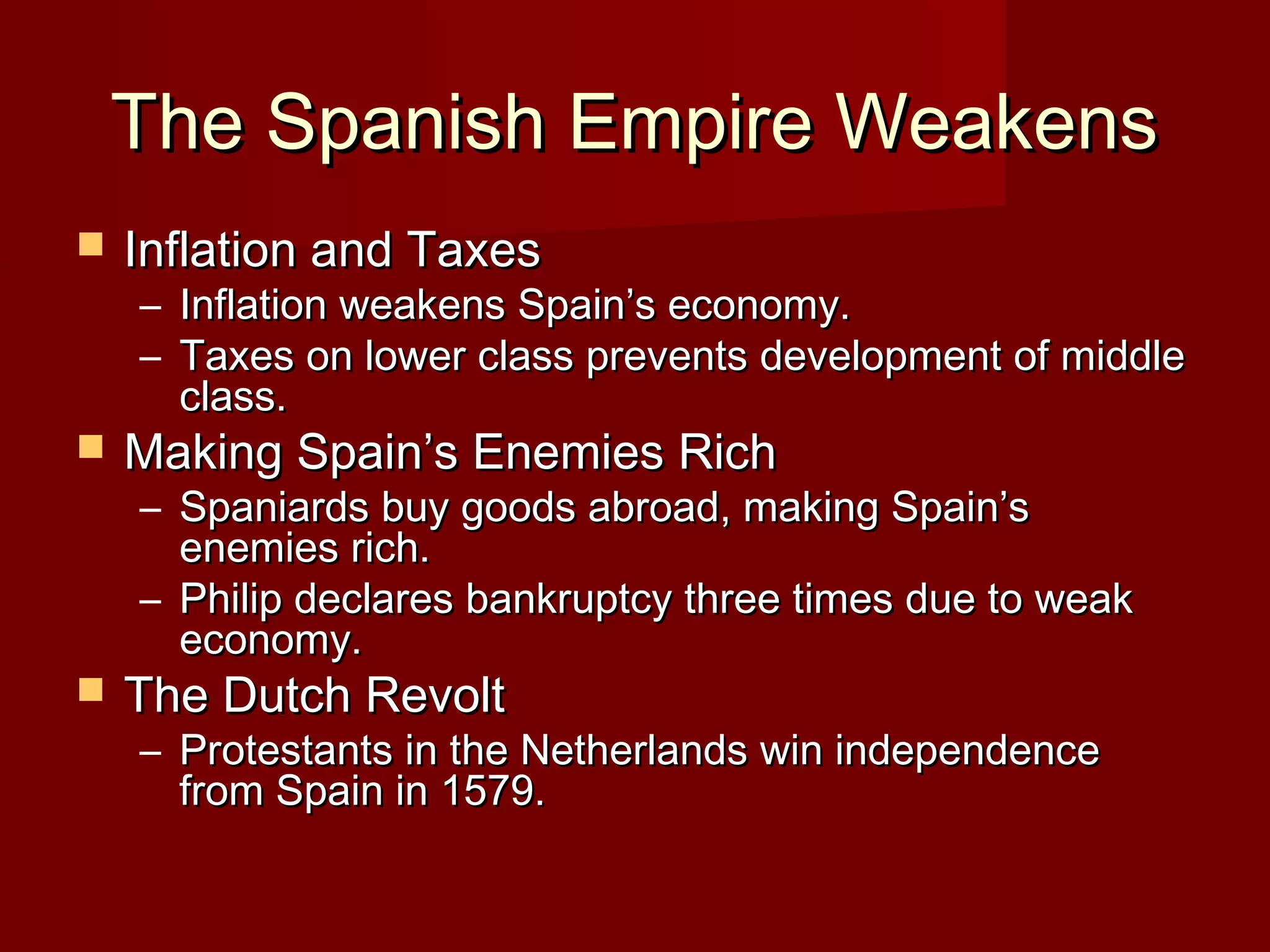 21 1 spain’s empire and european absolutism | PPT