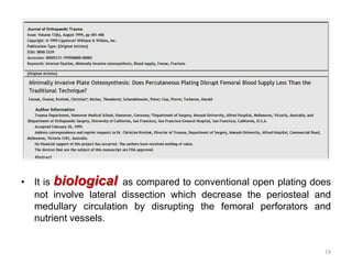 Minimally Invasive Plate Osteosynthesis in pediateric femoral shaft ...