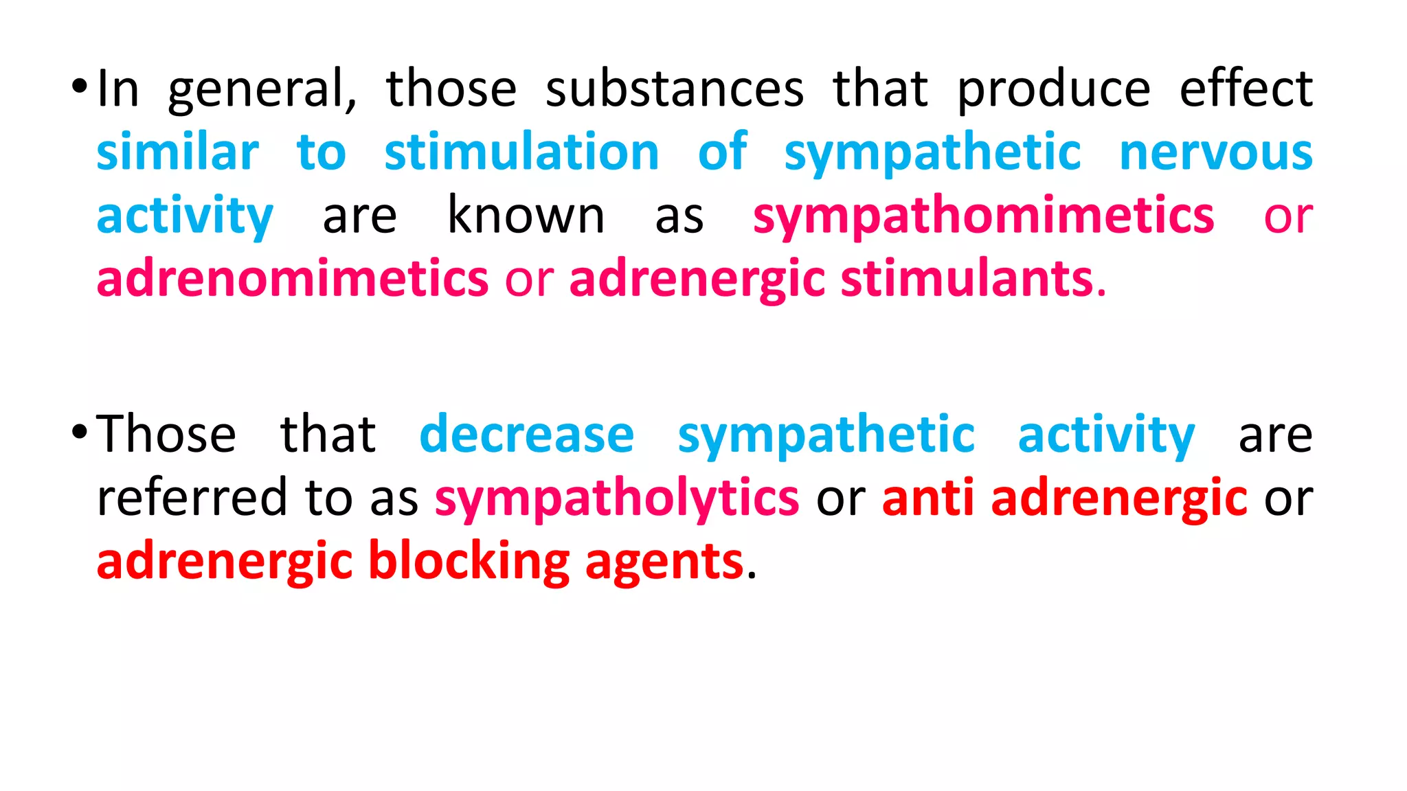 Adrenergic drugs | PPTX
