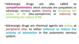Adrenergic drugs | PPTX