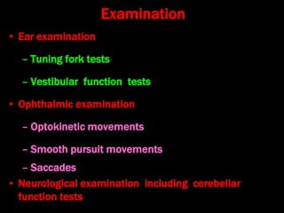 Evaluation of vertigo | PPT