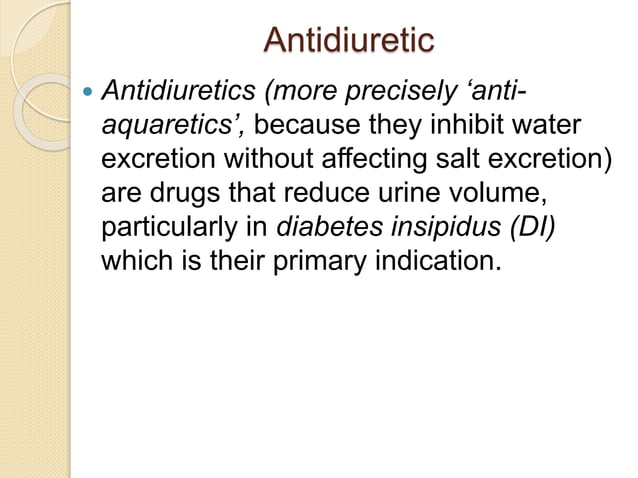 Antidiuretic Drugs | PPT