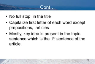 Functional English 23. Reading Comprehension, Precis Writing. Code 0073 | PPT