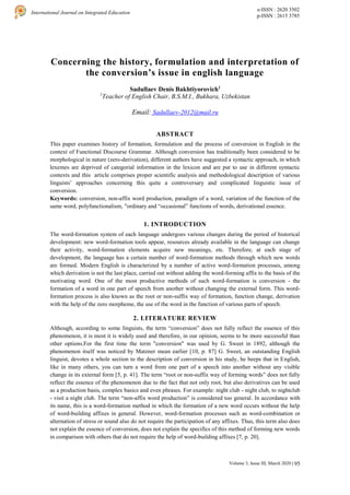 Concerning the history, formulation and interpretation of the ...