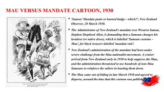 THE SAMOAN MAU MOVEMENT: NON-COOPERATION AND DEFIANCE. NEW ZEALAND ...