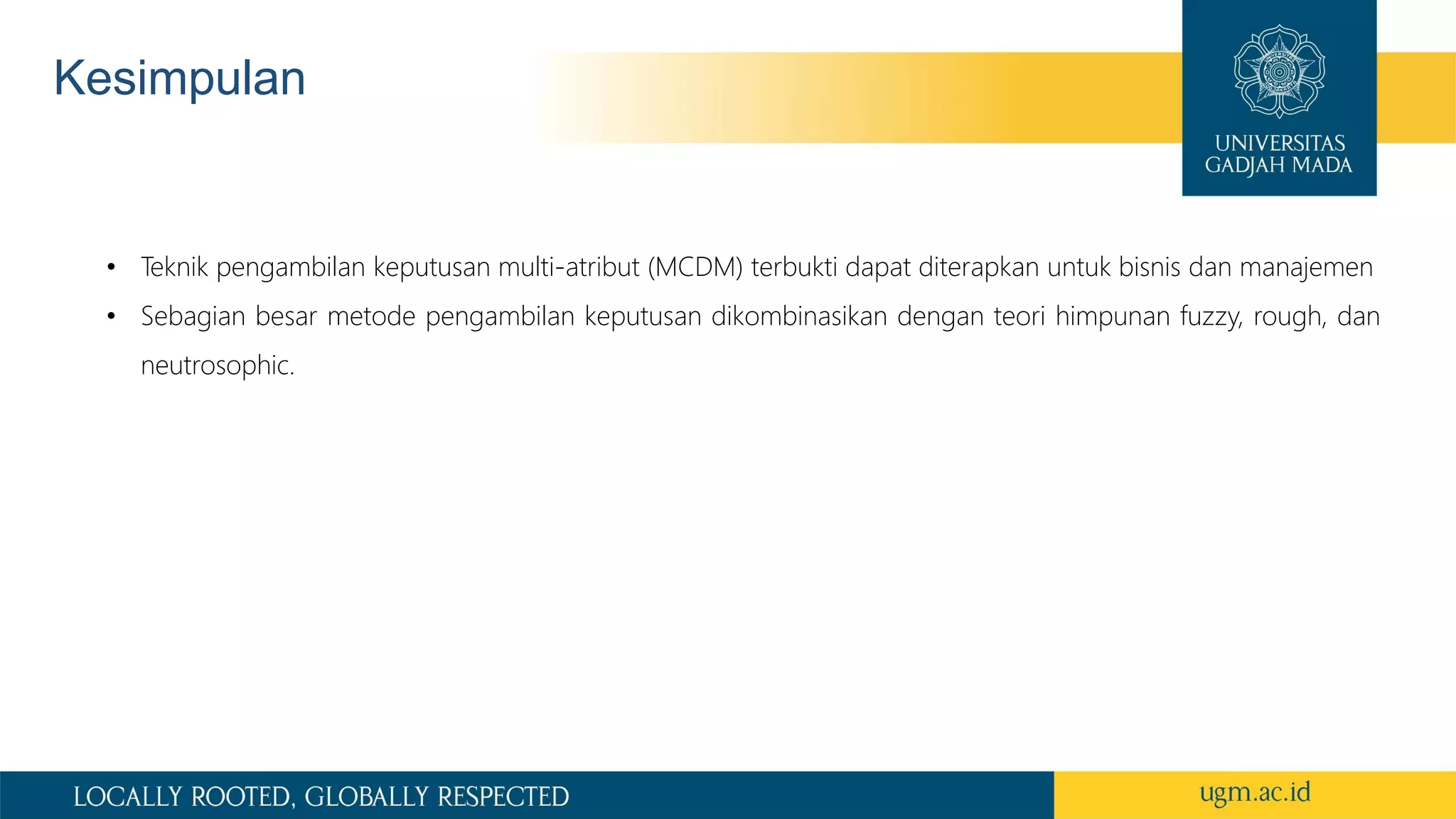 Multiple Criteria Decision Making (MCDM) untuk Proses Bisnis Manajemen ...