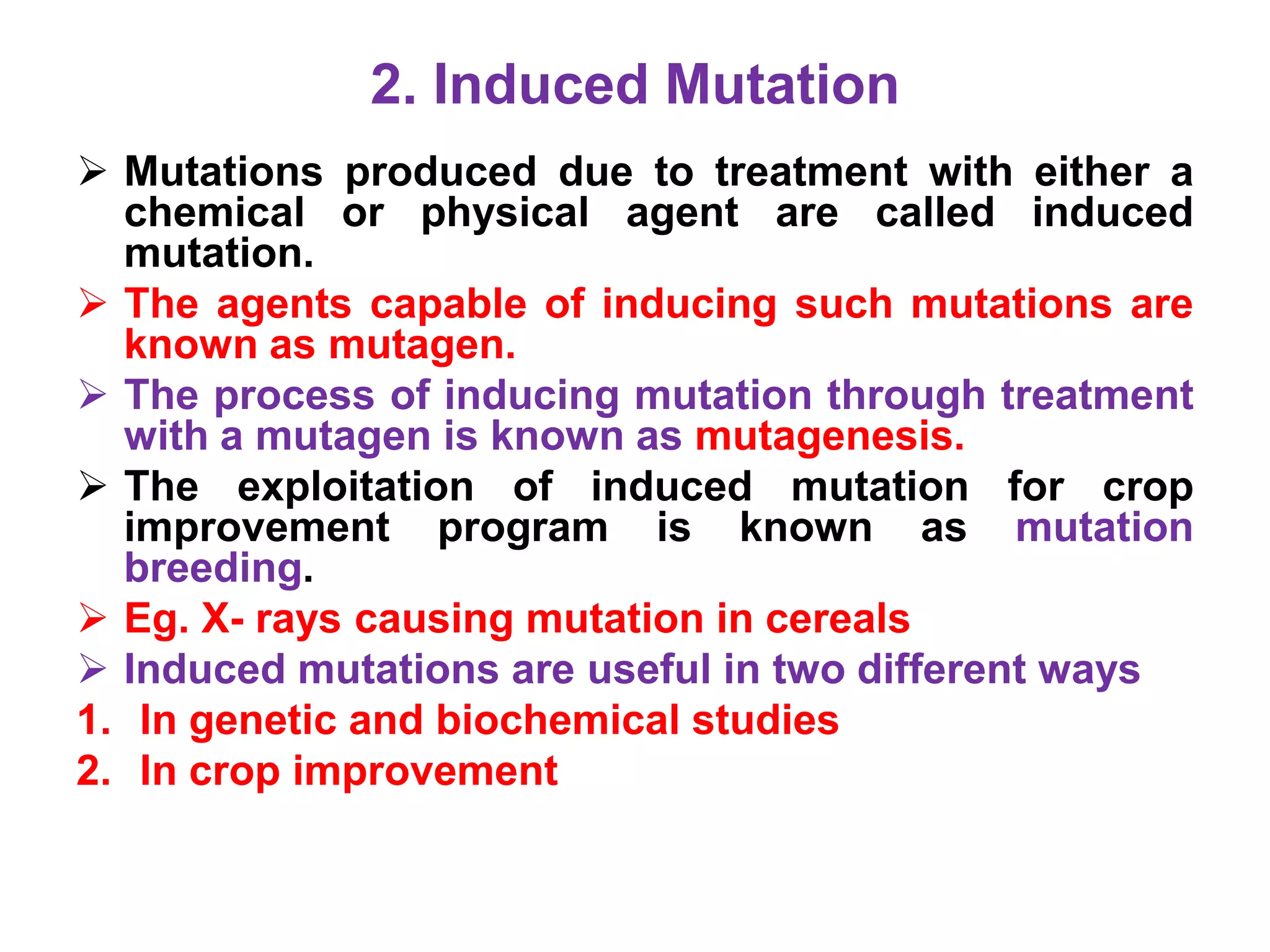 21. Mutation Breeding in crop improvement | PPTX