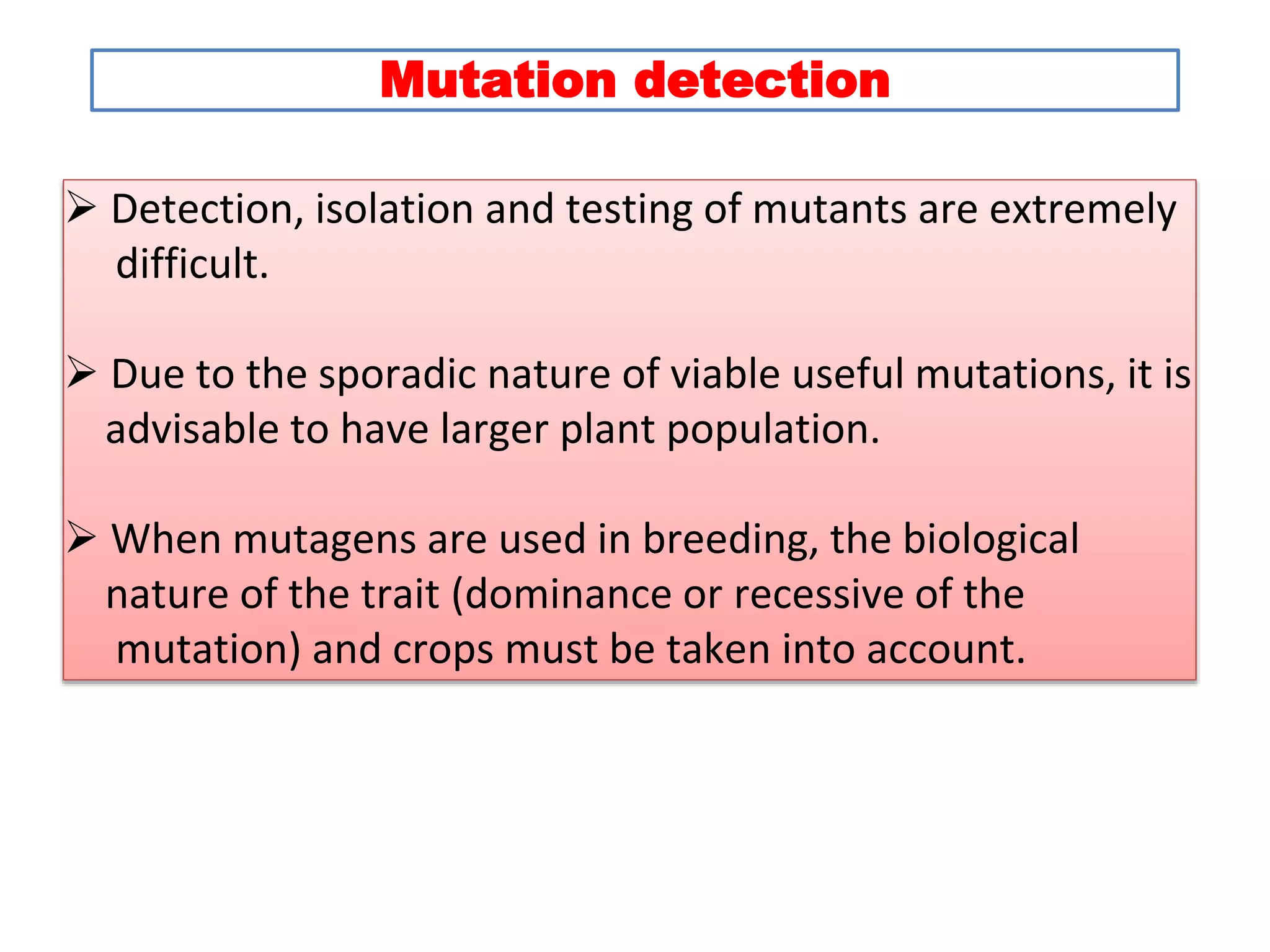 21. Mutation Breeding in crop improvement | PPTX