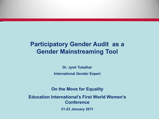 21.1.6 gender audit ppt | PPT