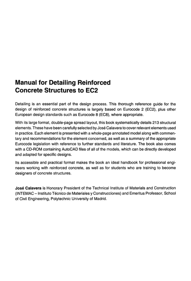 Manual for Detailing Reinforced Concrete Structures to EC2 | PDF