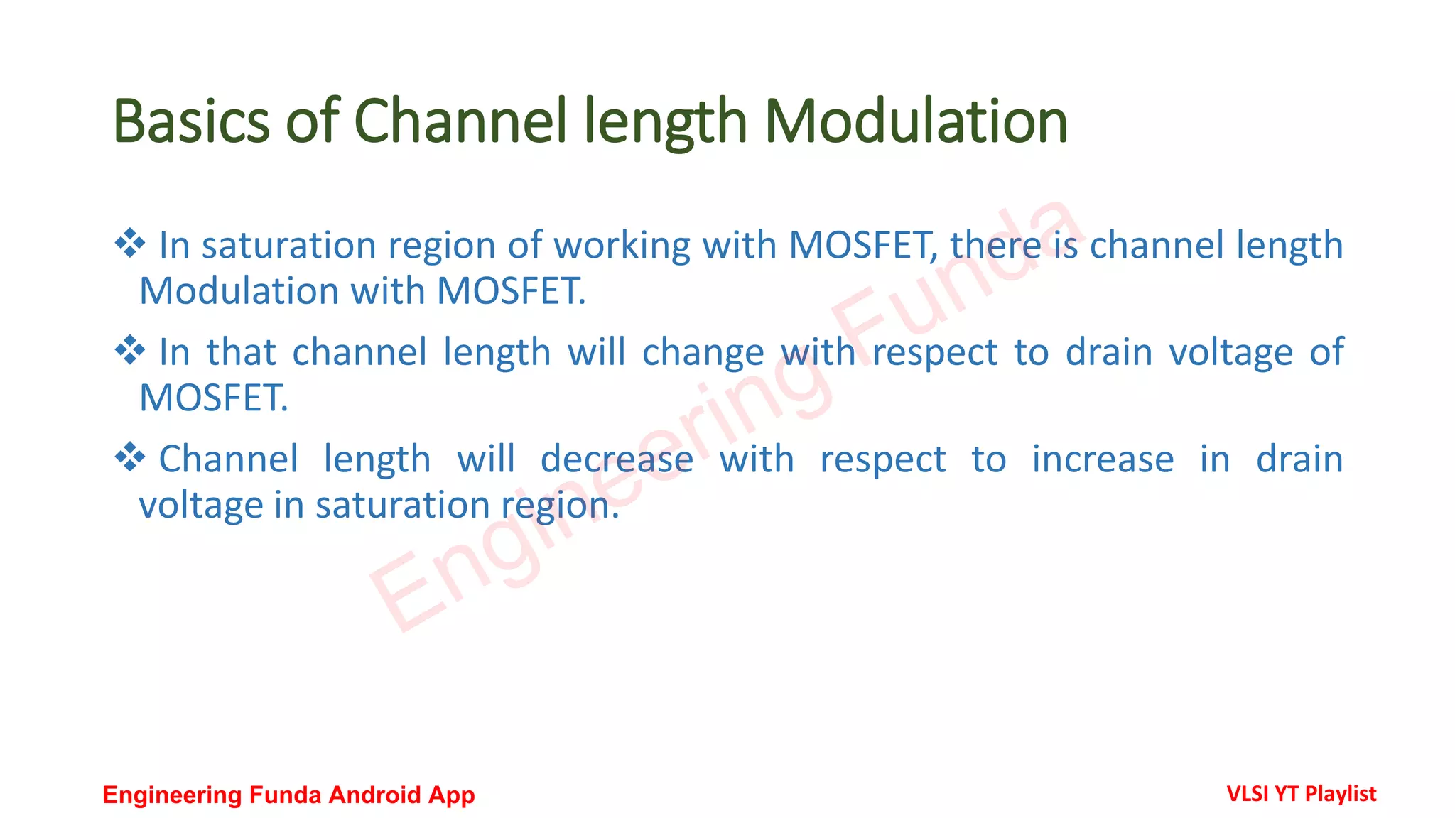 Channel length Modulation | PDF