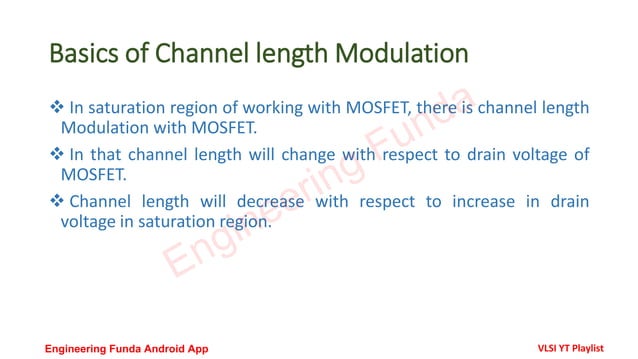 Channel length Modulation | PDF
