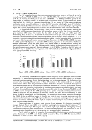 Chroma consistency and luminous efficacy for a WLED using remote phosphor configuration with a ...