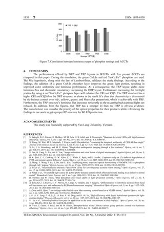 Chroma consistency and luminous efficacy for a WLED using remote phosphor configuration with a ...