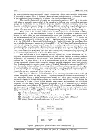 Cloud-based control system: a bibliometric analysis | PDF