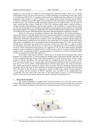 Aircraft position estimation using angle of arrival of received radar ...