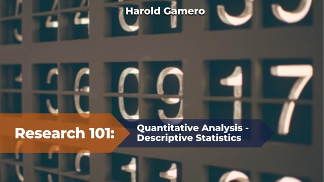 Research 101: Descriptive Quantitative Analysis | PDF | Business and ...