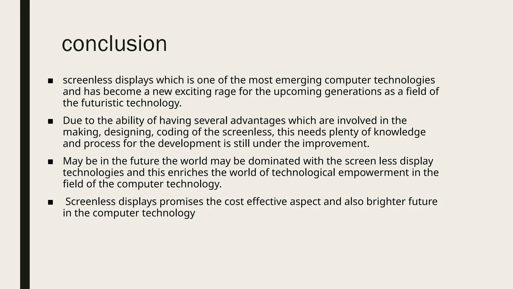 Exploring Screenless Displays: The Future of Visual Technology | PPTX