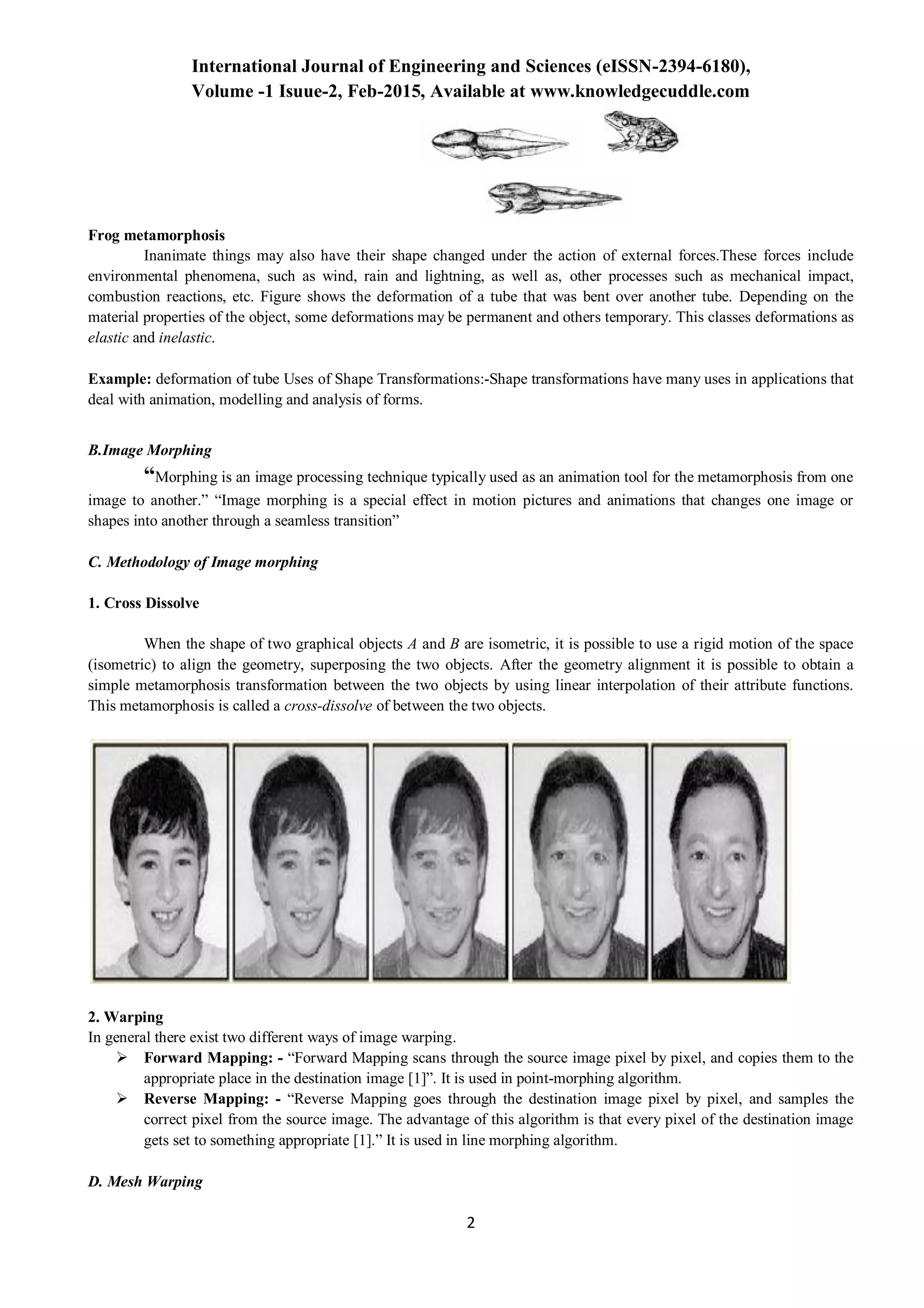 A Basic Knowledge of Image Morphing | PDF | 3-D Graphics | Computer Software and Applications
