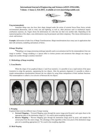 A Basic Knowledge of Image Morphing | PDF