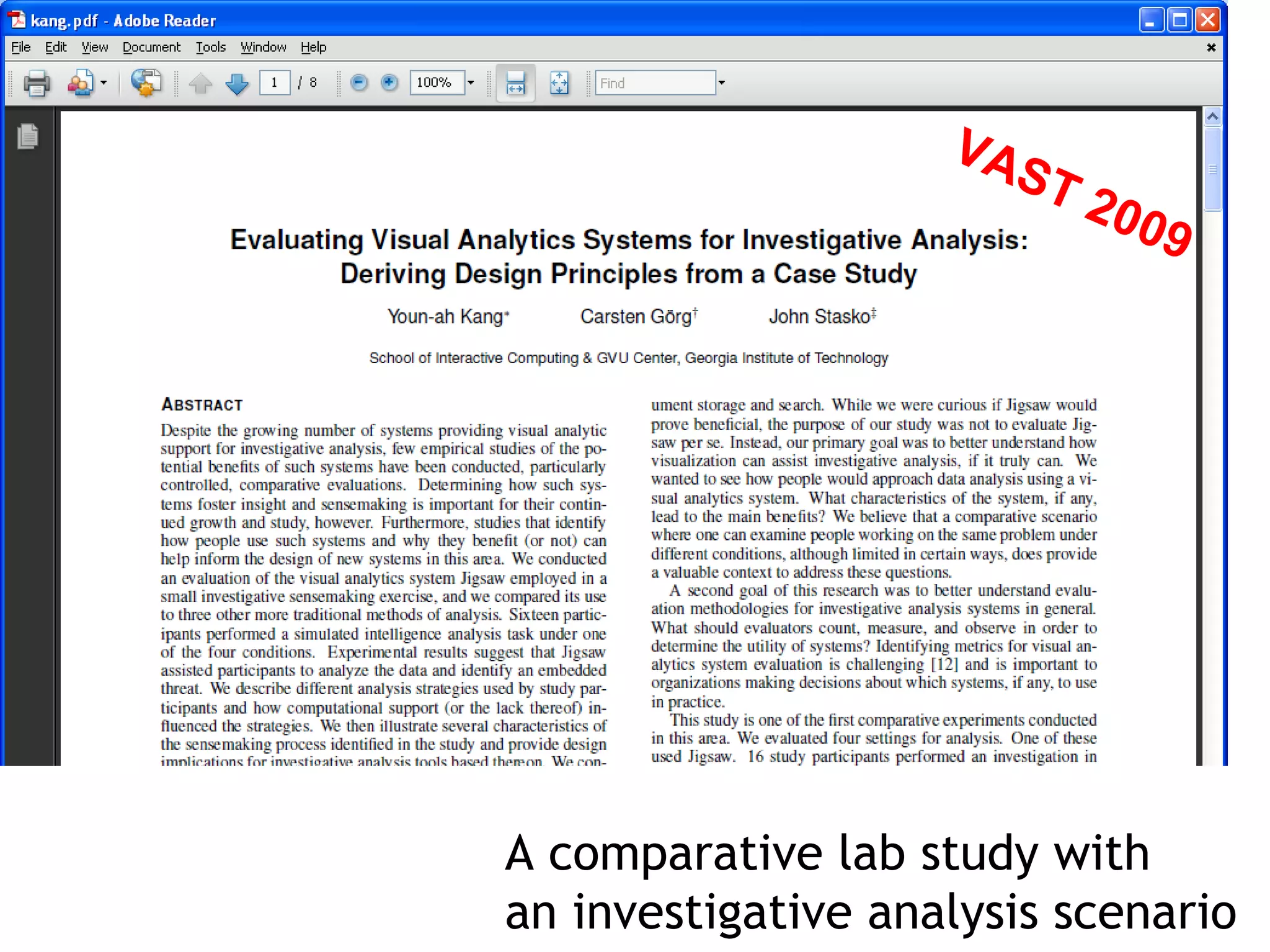 Pragmatic Challenges in the Evaluation of Interactive Visualization Systems. | PPT