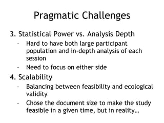 Pragmatic Challenges in the Evaluation of Interactive Visualization ...