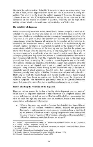 Claissifying and Diagnosing Mental Disorder | PDF