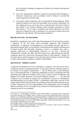 Claissifying and Diagnosing Mental Disorder | PDF