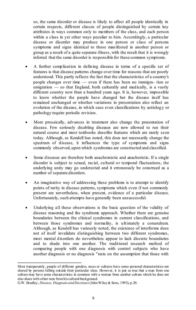 Claissifying and Diagnosing Mental Disorder | PDF