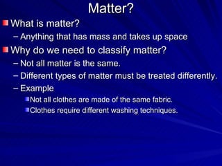 2-1 Classifying Matter | PPT