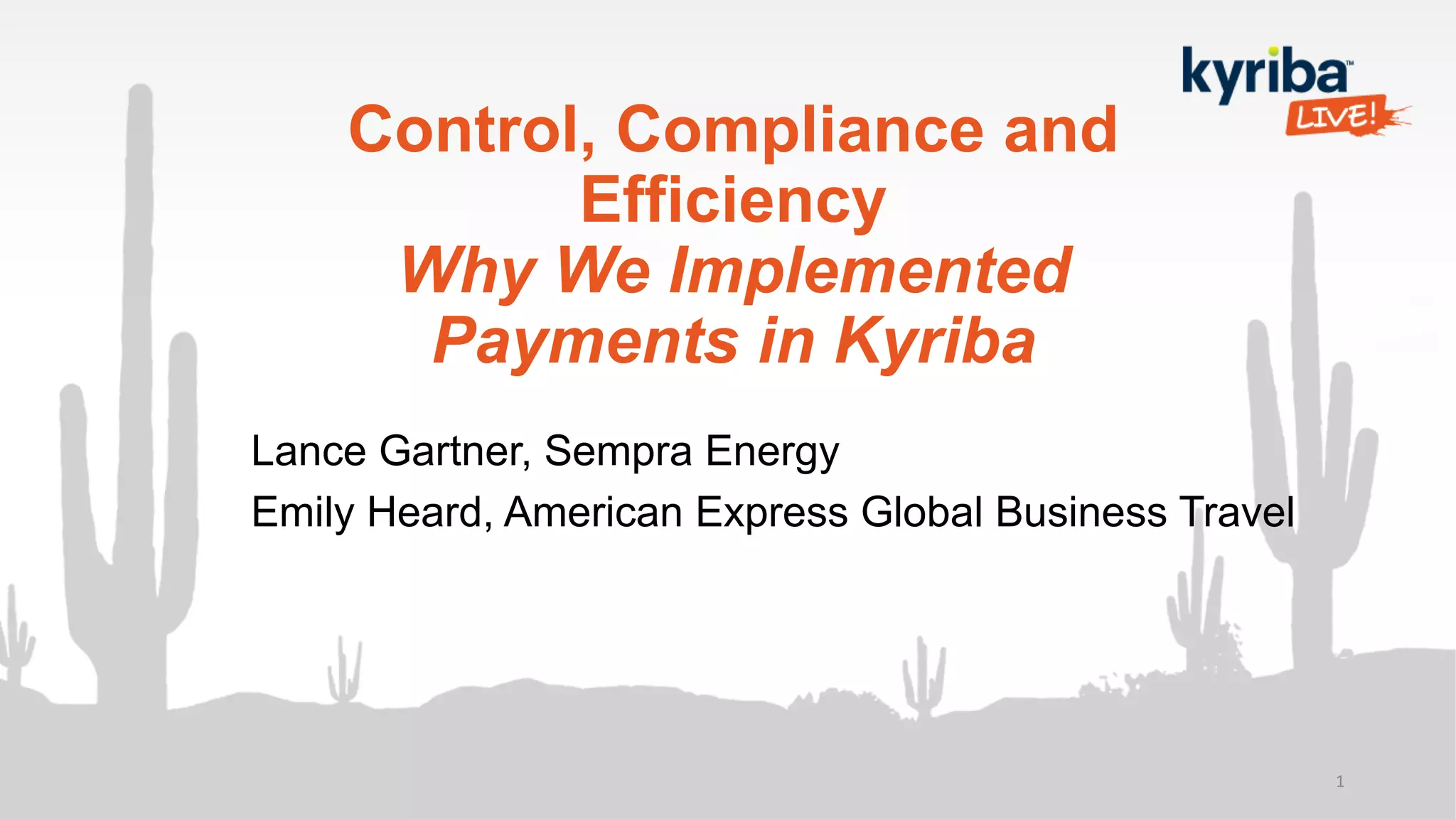 Control, Compliance and Efficiency: Why We Implemented Payments in ...