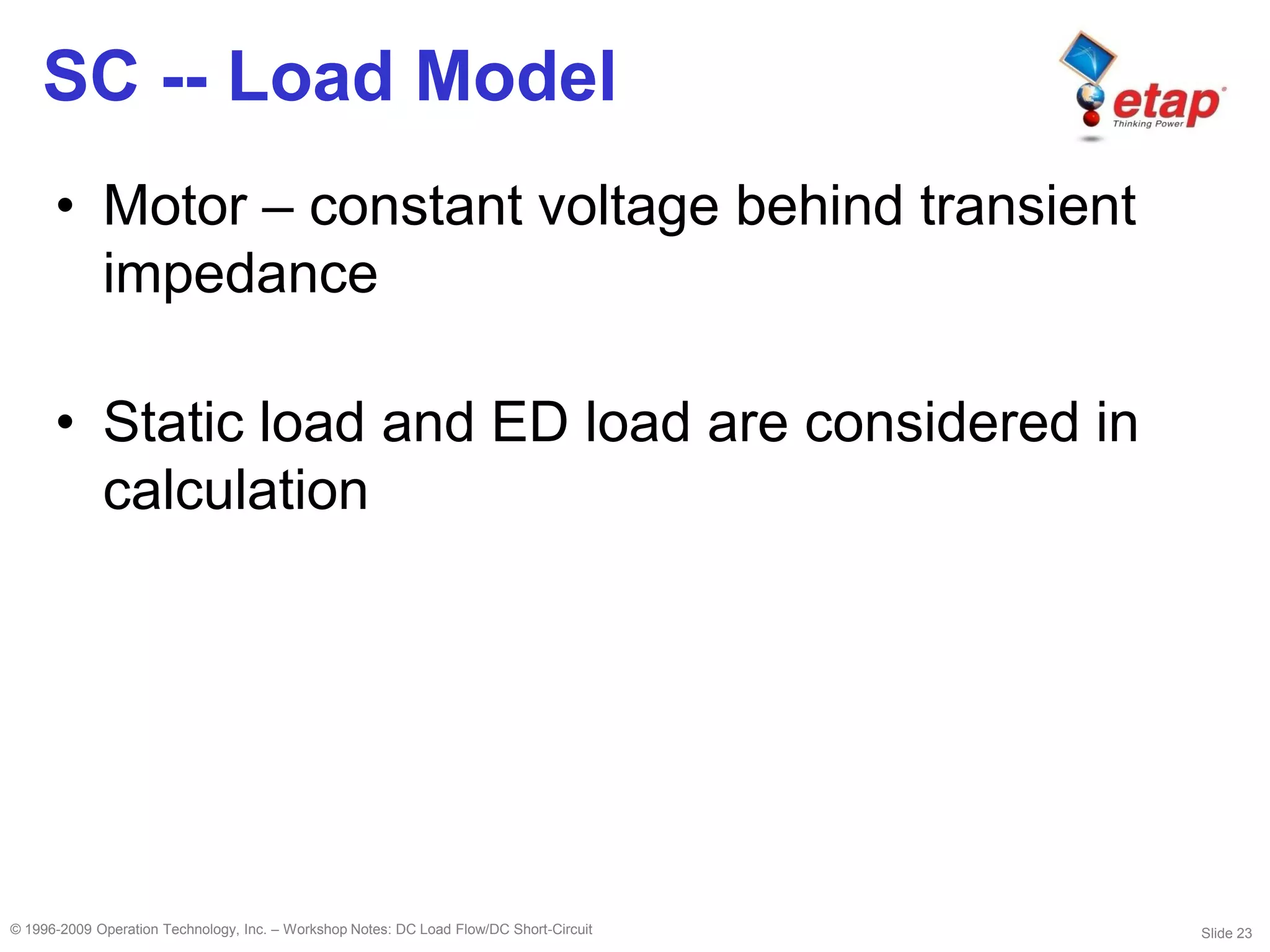 ETAP - dc lf and dc sc | DC Load Flow & DC short-Circuit | PDF