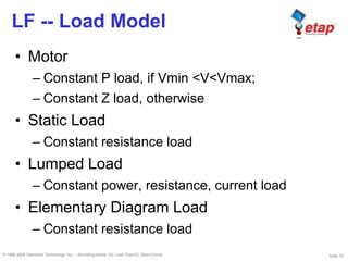 ETAP - dc lf and dc sc | DC Load Flow & DC short-Circuit | PDF