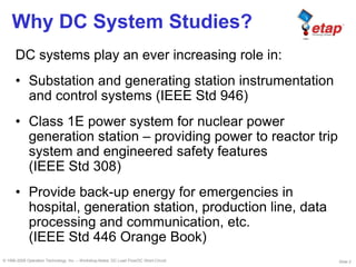 ETAP - dc lf and dc sc | DC Load Flow & DC short-Circuit | PDF