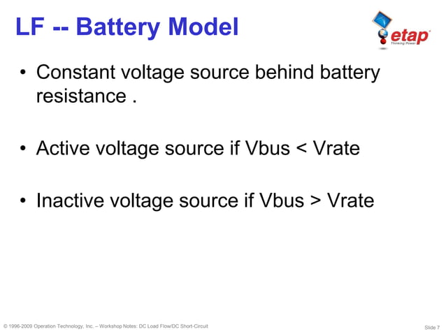 ETAP - dc lf and dc sc | DC Load Flow & DC short-Circuit | PDF