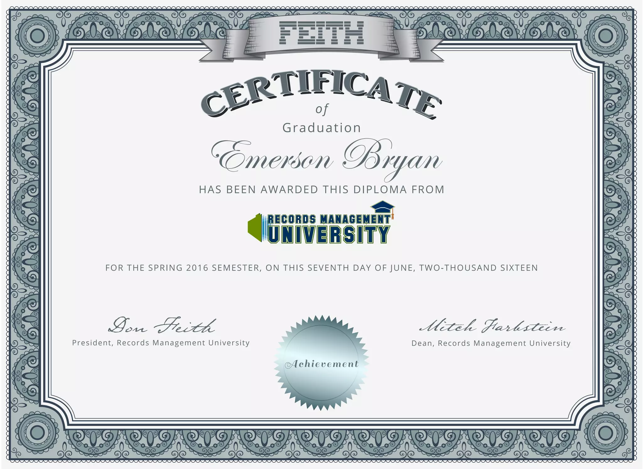 Feith - Records Management Diploma | PDF | Student Financial Aid ...