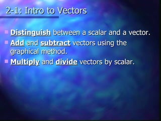 2-1 Intro To Vectors | PPT