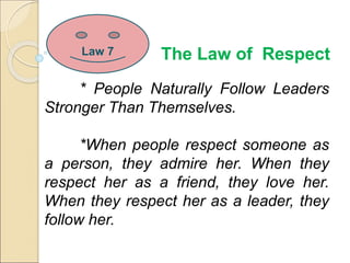 21 Irrefutable Laws of Leadership - School Management | PPT